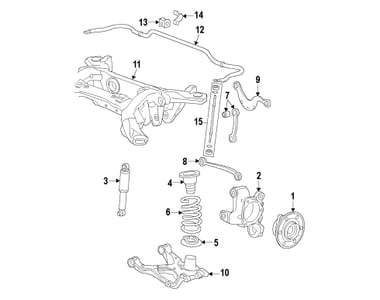 جلدة عمود توازن خلفي 15896940 , المساعدات، المقصات وعمود التوازن | سبيرو